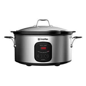 Imarflex 6-Quart Digital Slow Cooker (Stainless Body) | Model: ISC-600 ...